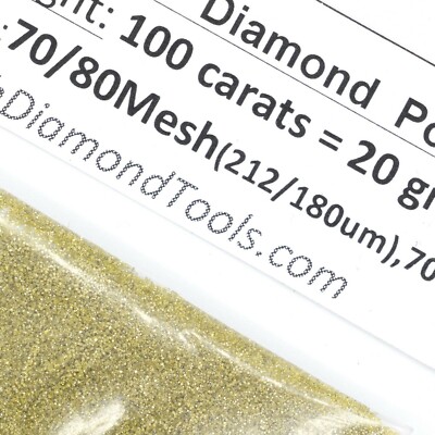 Diamond Grinding Powder 70/80 Mesh 212/180 Microns; Weight 100 Carat ...