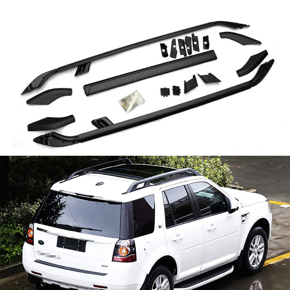 2Pcs Aluminum Roof Rail Rack Cargo Fit for Land Rover Freelander 2 LR2 ...