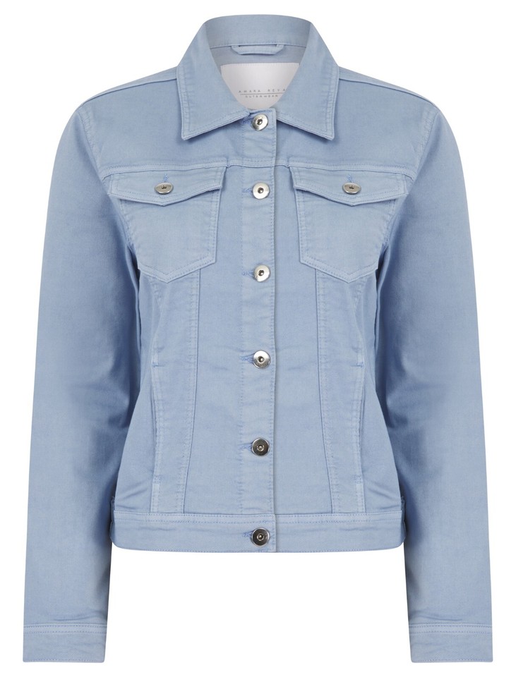 Womens Ladies Amara Reya Stretch Denim Jacket Soft Cotton Summer ...