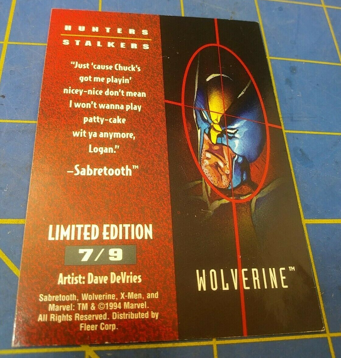 1995 Ultra X-Men Hunters & Stalkers Rainbow #7 Wolverine | eBay