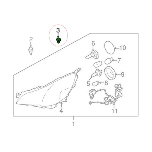 10x Front Headlamp Push Rivet Clips 6mm Hole Retainer For Subaru ...