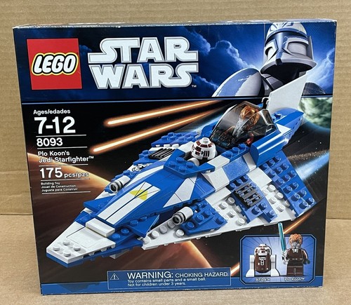 NIB Lego Star Wars 8093 Plo Koon's Jedi Starfighter Sealed Retired Set ...