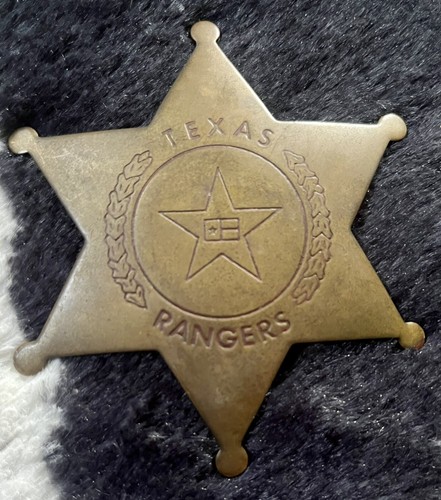 Vintage Texas Ranger Star Badge, Metal Badge Lone Star State Badge 6 ...
