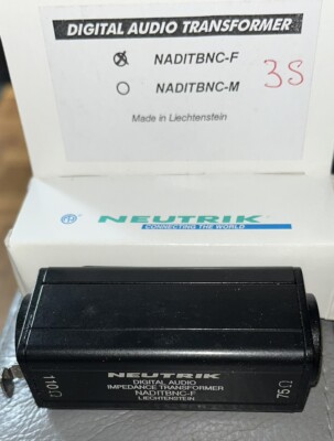 1 Neutrik NADITBNC-F adaptateur XLR FEMELLE - BNC IMPÉDANCE TRANSFORMER ...