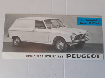CATALOGUE BROCHURE PEUGEOT 204 FOURGONNETTE LUXE | eBay