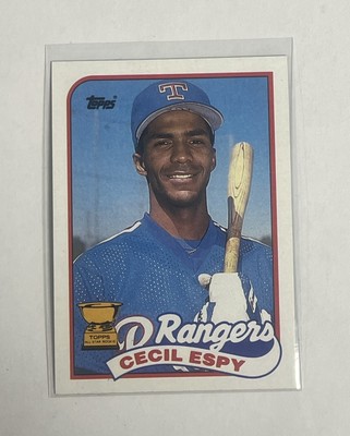 1989 Topps Cecil Espy All Star Rookie Cup #221 Texas Rangers Baseball ...