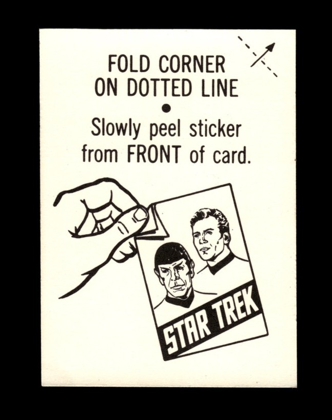 1976 Star Trek Stickers Set-Break # 3 Spock of Vulcan VG-VGEX (crease ...