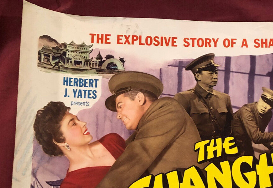 SHANGHAI STORY HALF SHEET MOVIE POSTER 1954 RUTH ROMAN EDMUND O'BRIEN ...