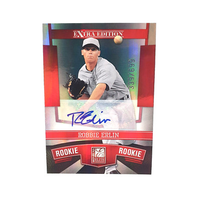Robbie Erlin # 153 Autograph Baseball 2010 Donruss Elite Extra Edition ...