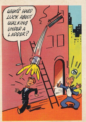 Postcard 1957 Topps Goofy Series #57 Walking Under A Ladder | eBay