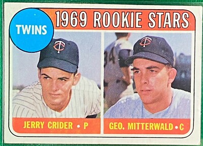 1969 Topps 491 Twins Rookies Stars Jerry Crider Georg Mitterwald RC | eBay