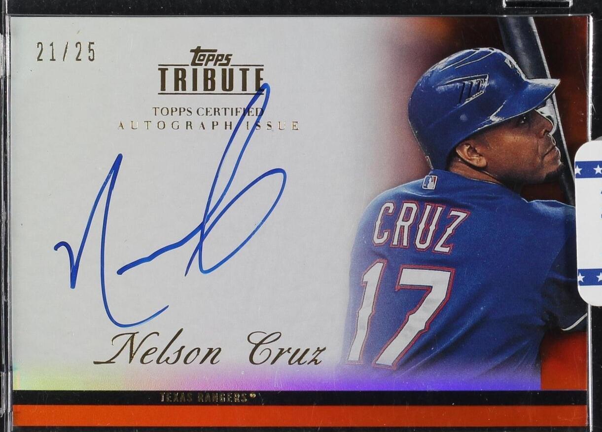 2012 Topps Tribute - Autographs Nelson Cruz #TA-NC Orange /25 (AU) for ...