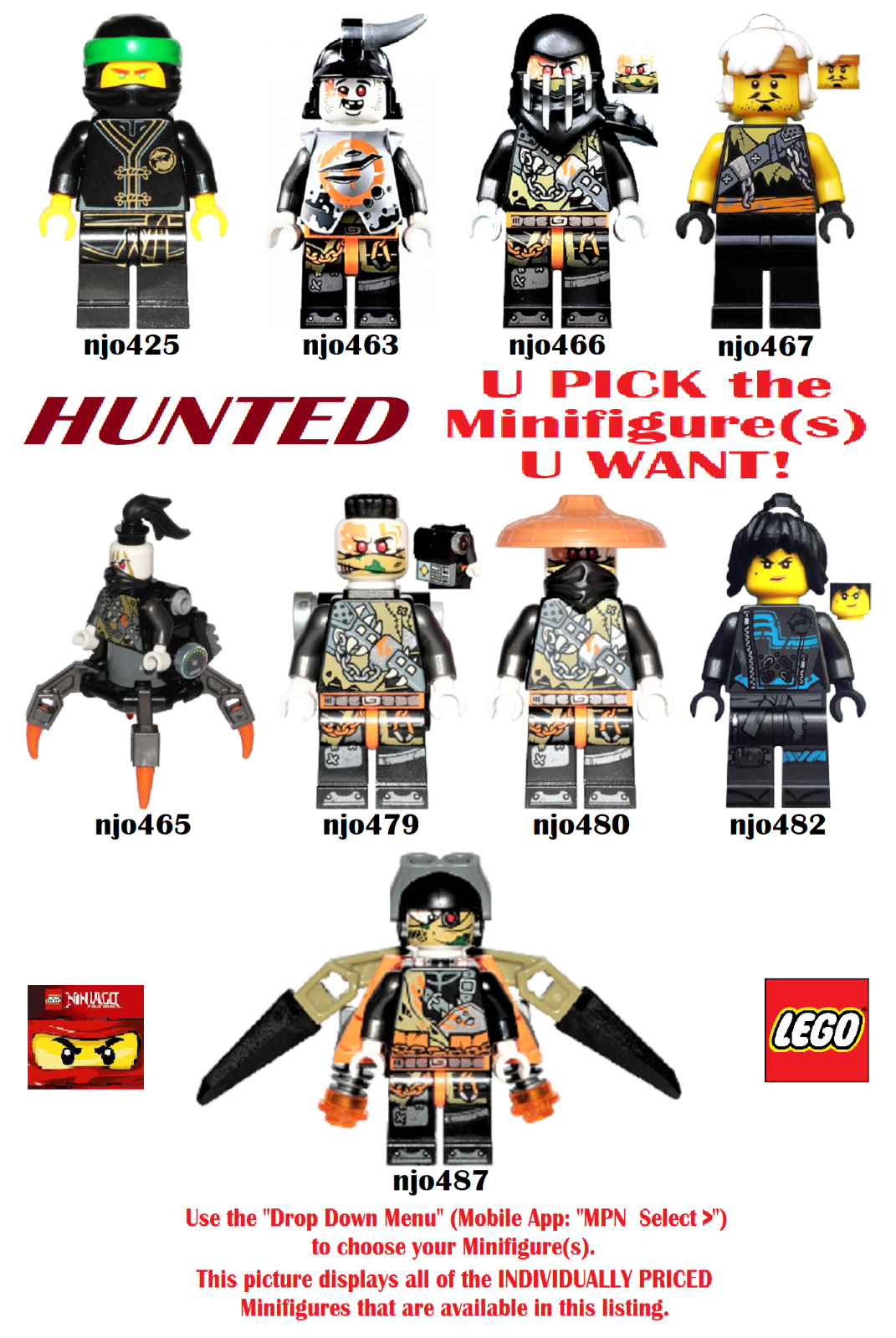 LEGO® U PICK Ninjago HUNTED Minifigures **NEW** | eBay