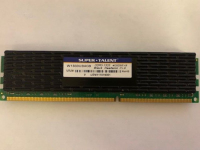 SUPER TALENT 4GB DDR3-1333MHz PC3-10600 1.5V UDIMM W1333UB4G9 | eBay