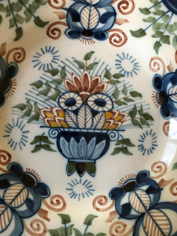 Antique MAKKUM PLATE Ø 9.2 inch Tichelaar Delft Holland | eBay