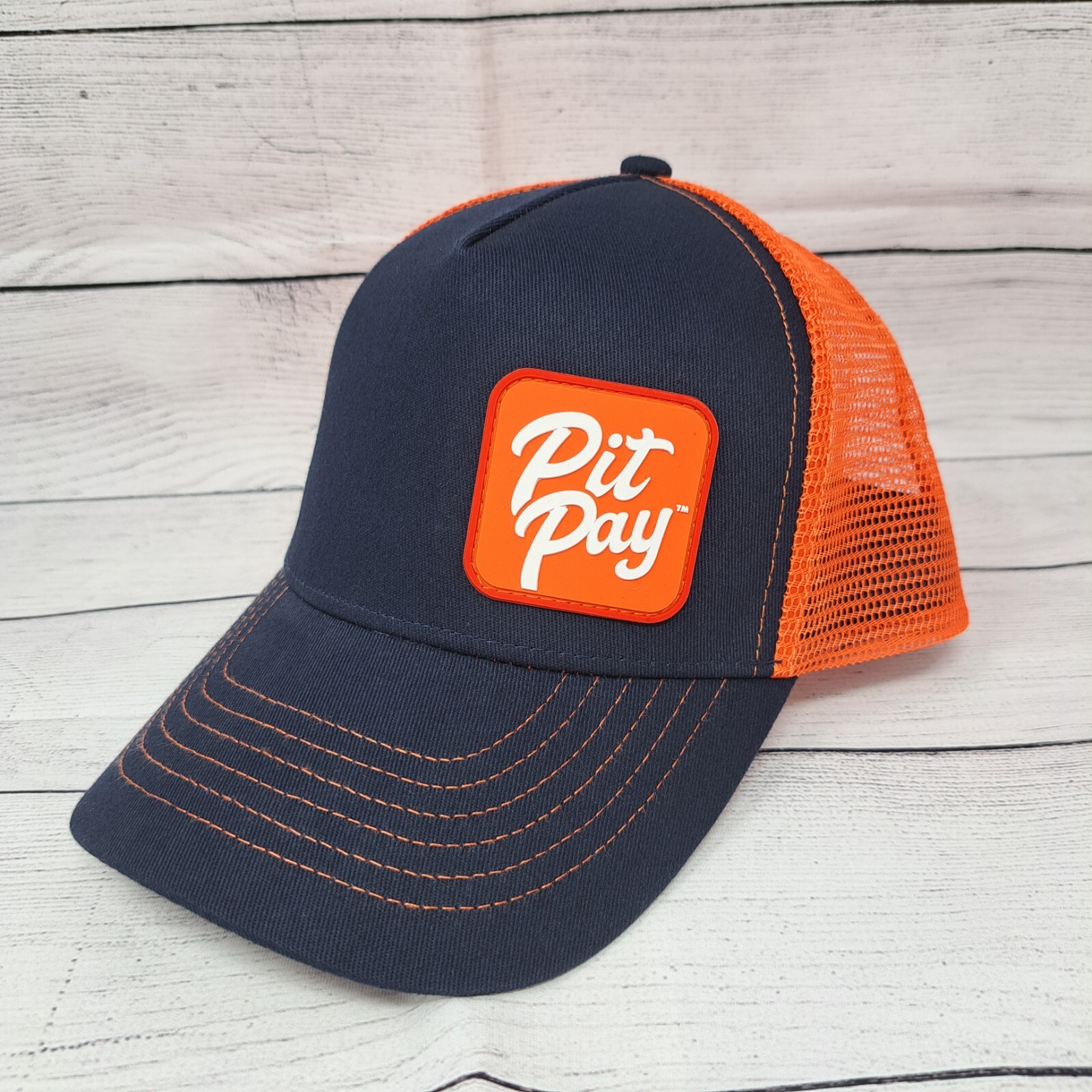 Pit Pay Hat Logo Mesh Snapback Trucker Baseball Cap M… - Gem