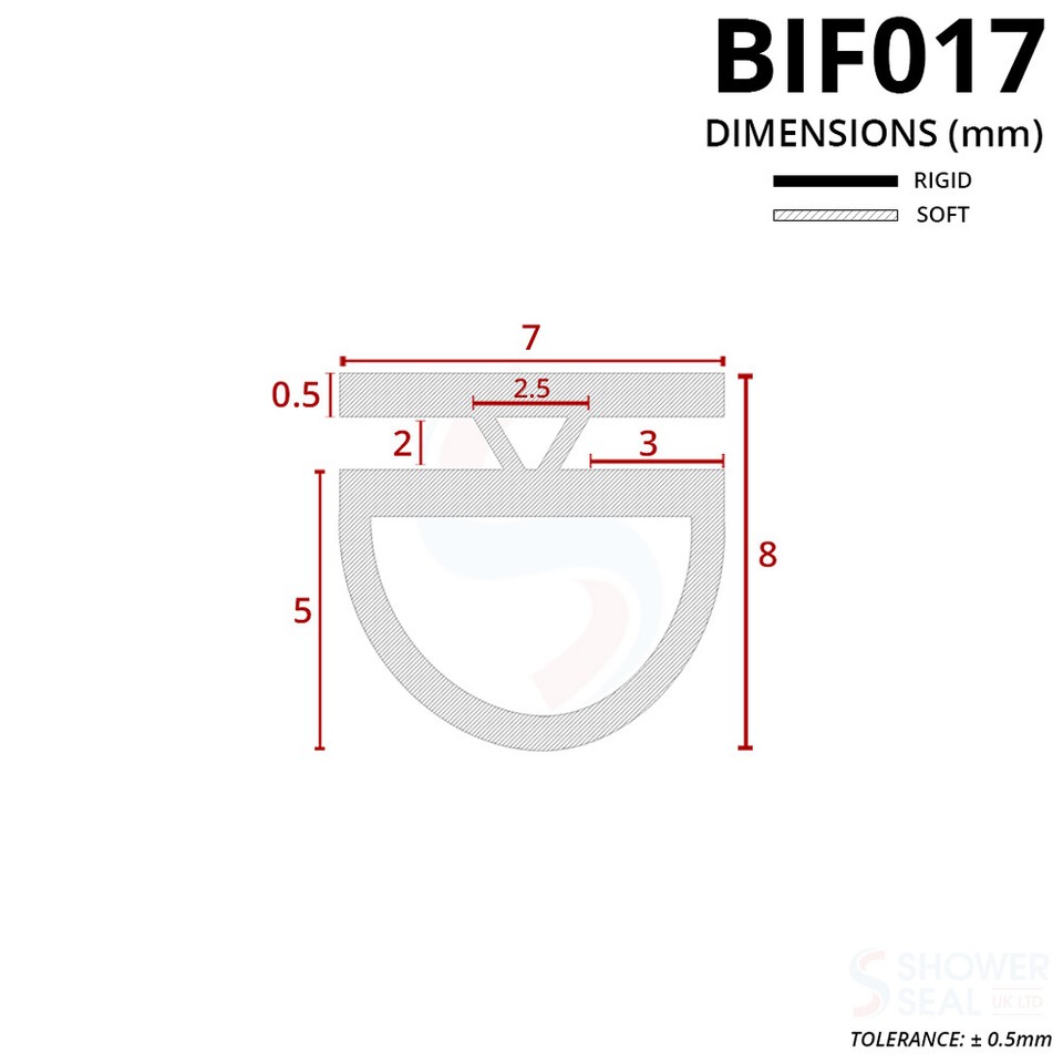 Channel Shower Screen Seal Strip | Bi-Fold Folding Soft Rubber | T ...