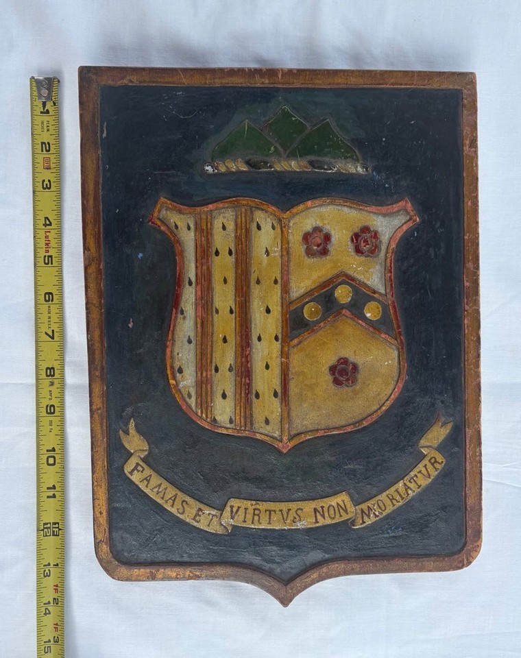 Antique Victorian British Hussars Regiment Carved Wooden Heraldry ...