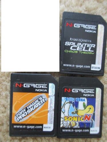 N-Gage Games-Sonic, Tony Hawk, Splinter Cell. All Tested. Games only | eBay