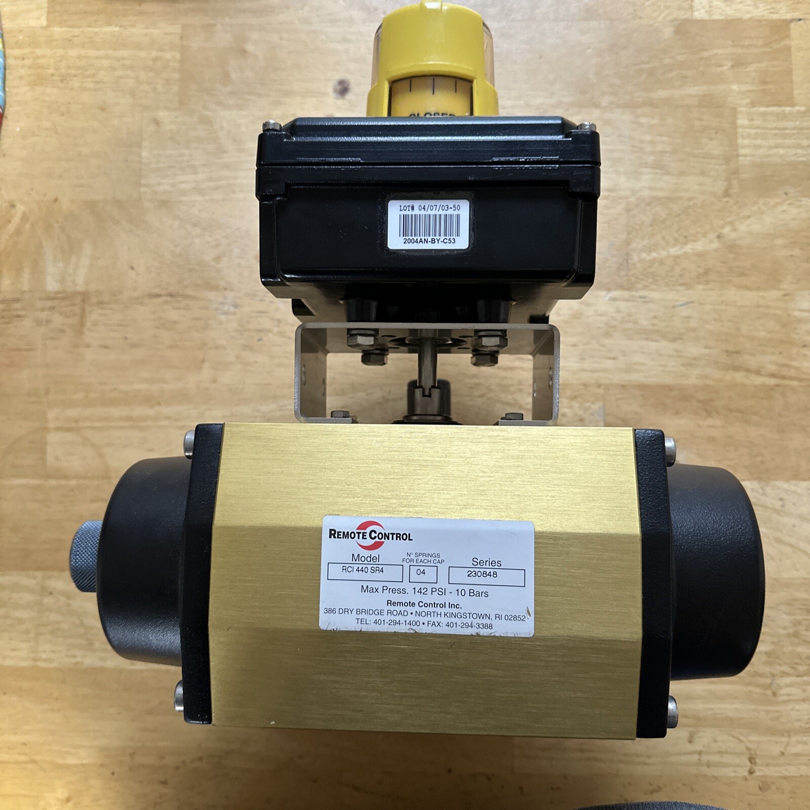 RCI 440 Sr4 Actuator , 2004 AN-BY Westlock , 120 Vac Versa , Filter ...