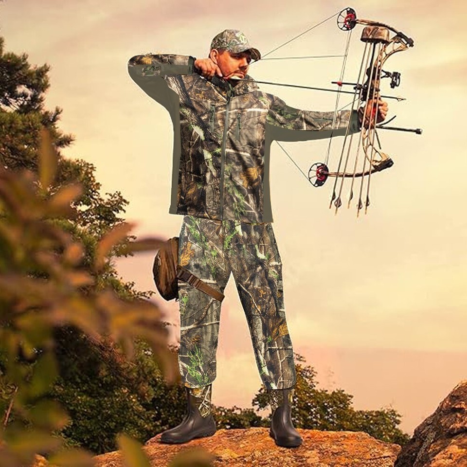 Camo Hunting Clothes for Men, Warm Hunting Jacket and Pants,Suit for ...