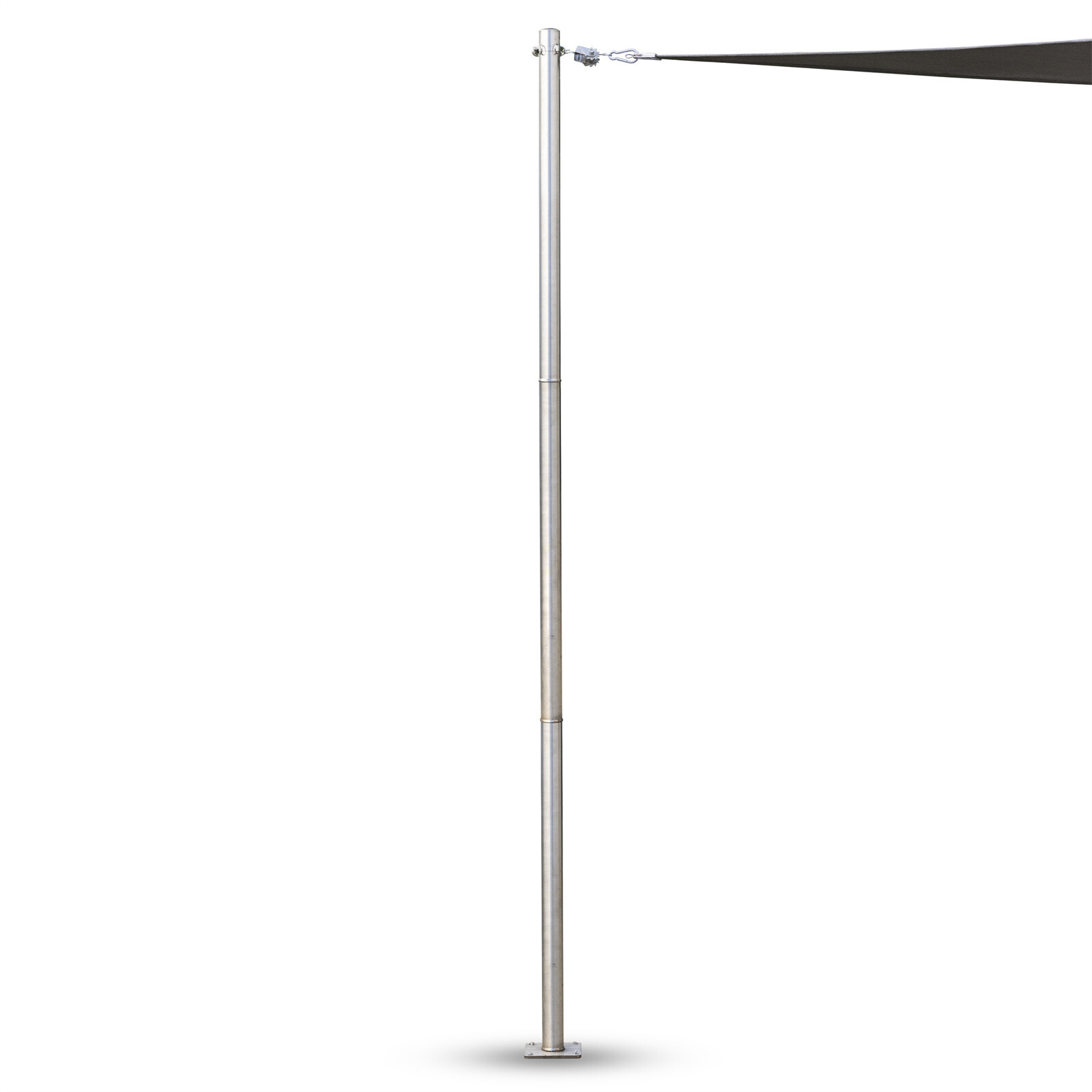 ColourTree Stainless Steel Pole with Base Plate Height-Adjustable ...