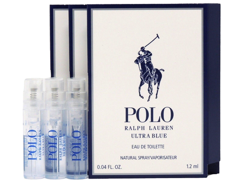 RALPH LAUREN POLO ULTRA BLUE EDT 1.2ml .04fl oz x 3 COLOGNE SPRAY ...