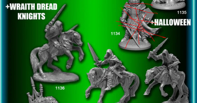 Wraith Knights Reaper Bones Unpainted Miniature Lot D&D Tabletop ...