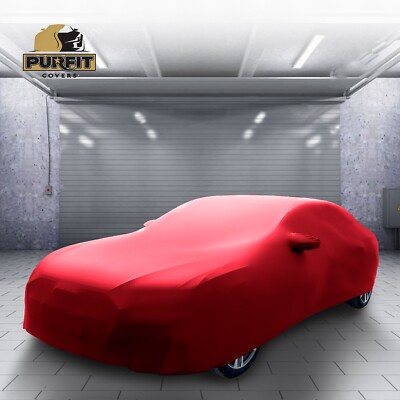 Semi-Custom Indoor Car Cover - Red - X Large Sedan with 2 mirror ...