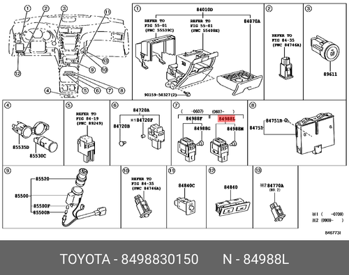 Genuine OE switch, vsc off, 8498830150 for TOYOTA 84988-30150 | eBay