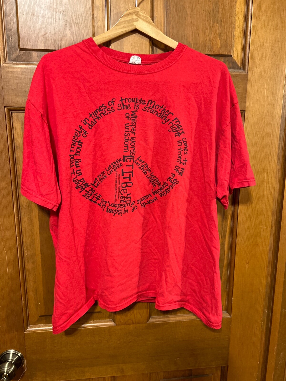 RARE Vintage 1998 The Beatles Let It Be Peace Sign T-… - Gem