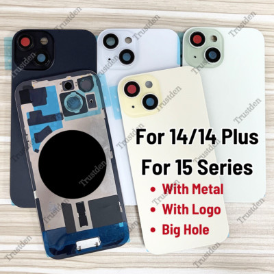 For iPhone 14 15 Plus 14 Pro Max Back Glass Replacement Rear Cover Big ...