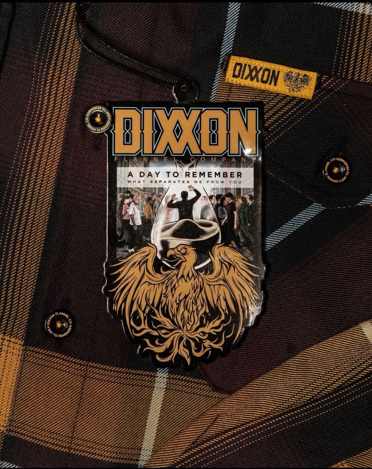 DIXXON Flannel x A Day To Remember Men's LARGE Plaid Band Button Shirt ...