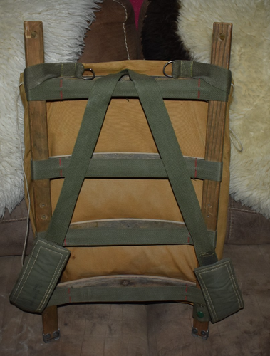 VINTAGE TRAPPER HIKING WOOD FRAME PACKBOARD CANVAS LEATHER BACKPACK | eBay