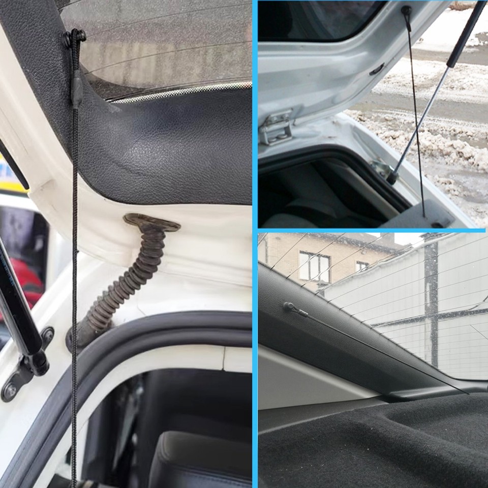 Rear Boot Parcel Shelf String Cord Strap w/ 2pcs Clips For Peugeot 108 ...