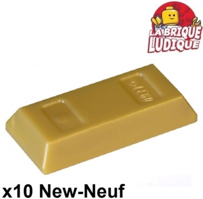 Lego 10x Minifig utensil Gold Ingot Bar lingot d'or doré/pearl gold ...
