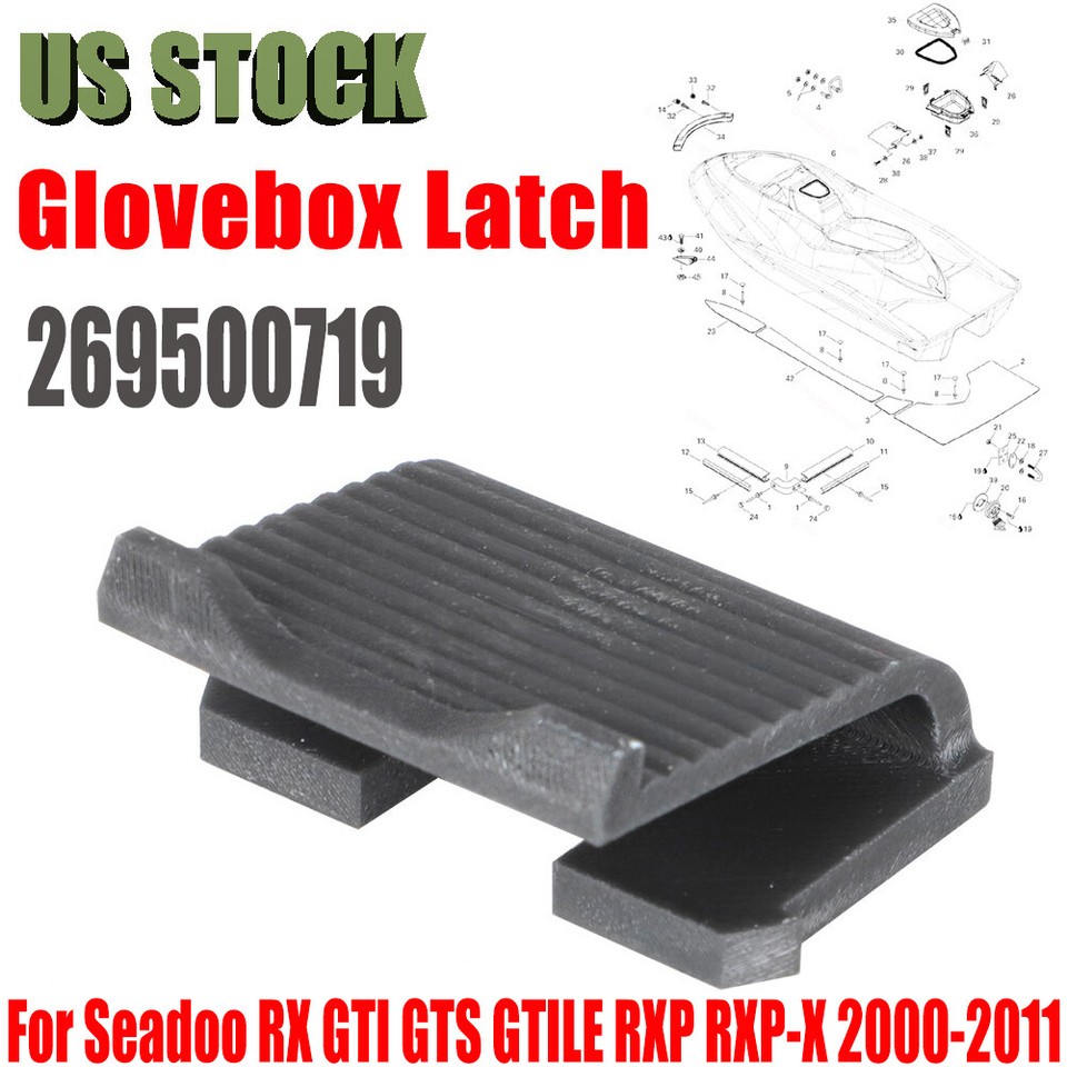 Glovebox Latch For Seadoo RX, GTI, GTS, GTILE, RXP, RXP-X 2000-2011 ...