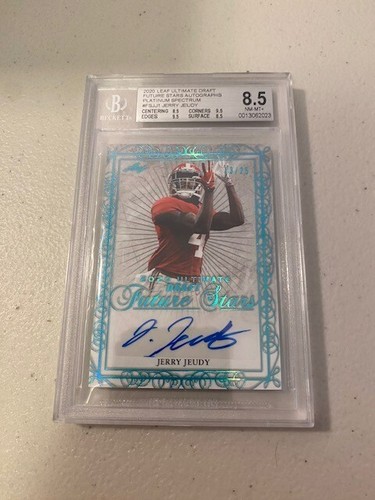 2020 Leaf Ultimate Draft Future Stars #FSJJ1 Auto Jerry Jeudy 18/25 BGS ...