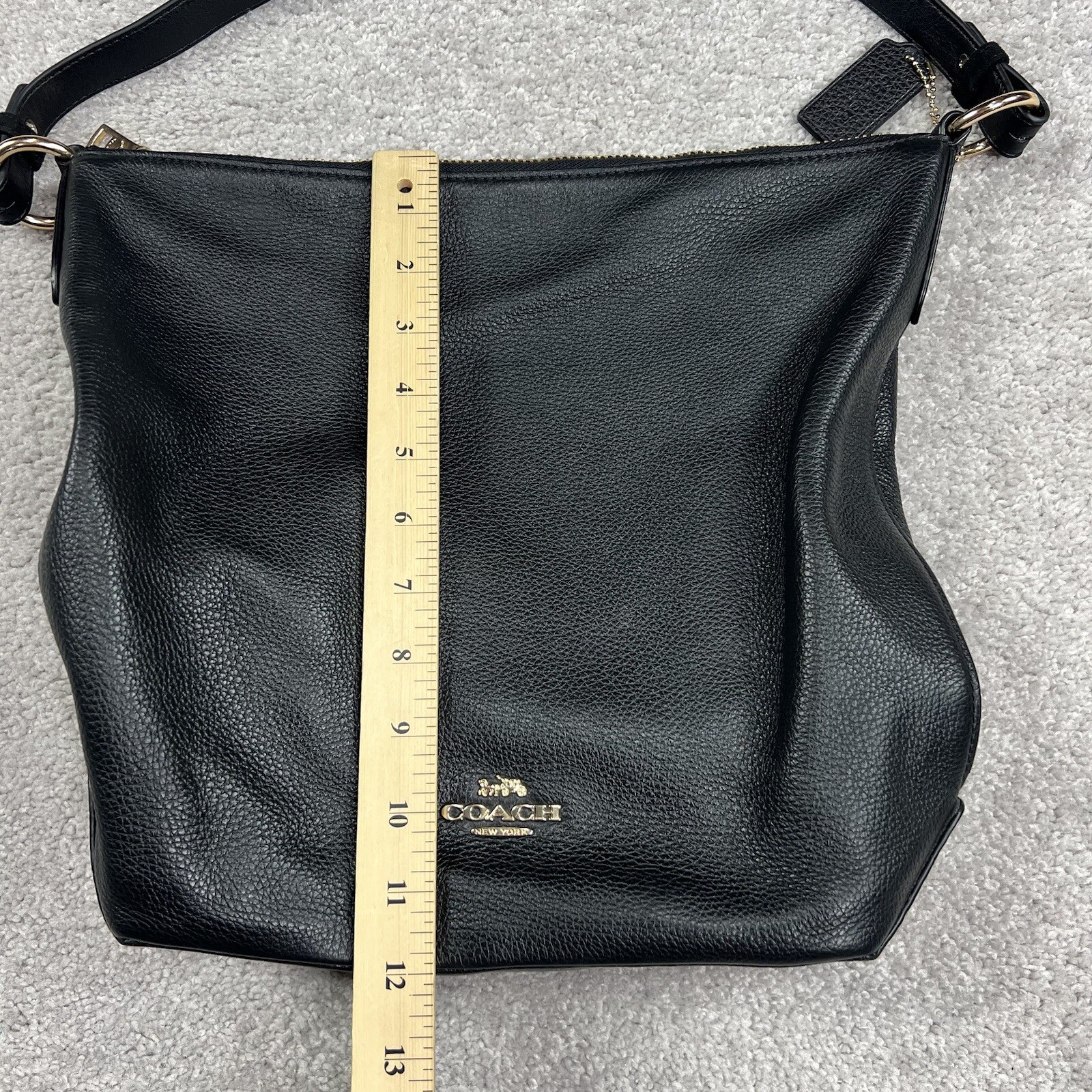 Coach Abby Duffle Black Pebble Leather F31507 Handbag… - Gem