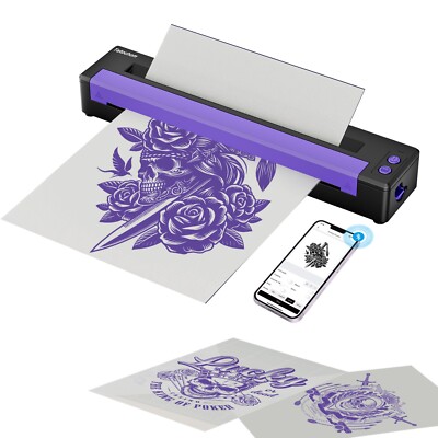 Tatouhom P19 Bluetooth Tattoo Stencil Printer Thermal Tattoo Transfer ...