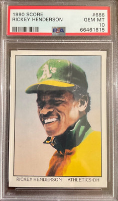 1990 Score — DREAM TEAM — Rickey Henderson — 💎 MINT PSA 10 — population ...