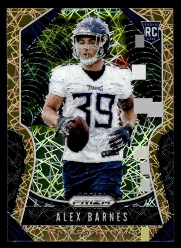 2019 Panini Prizm #377 Alex Barnes Gold Lazer Rookie Tennessee Titans ...