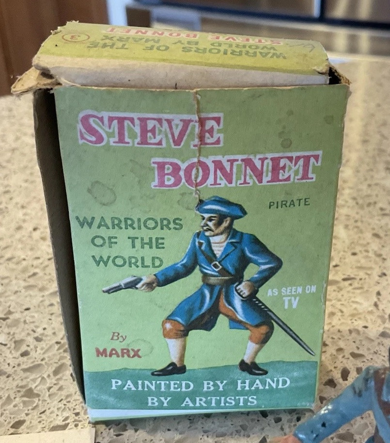 Vtg 1960s Warriors of the World Marx STEVE BONNET Pirate 2.5" Figurine ...