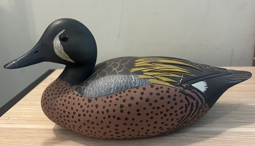 BLUE WINGED TEAL DUCK DECOY BY KEN HARRIS (1905-1981) NEAR MINT 10 ...