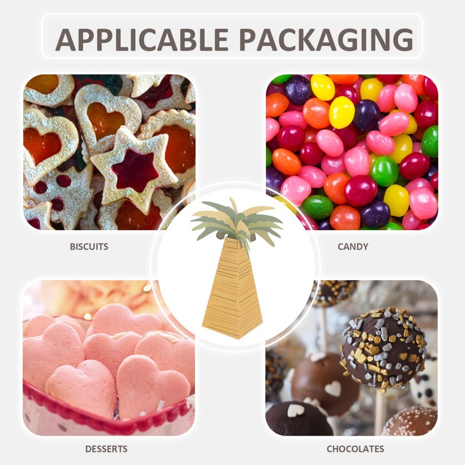 24pcs Palm Tree Candy Box Coconut Palm Tree Candy Wrapper Wedding Party ...