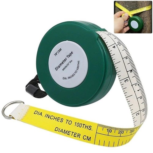 Tree Diameter Tape Gardening Ruler Meter 2000mm PVC Soft Retractable ...