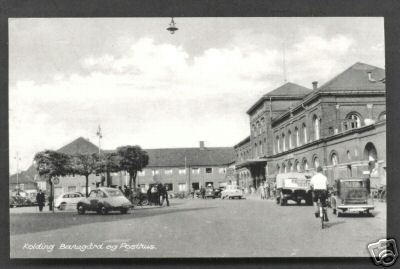 Kolding Railway Station Post Office Denmark stamp 1956 | eBay