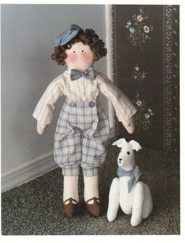 Dandy Danny & Tobey Dog Victorian Primitive Doll Craft Pattern Country ...