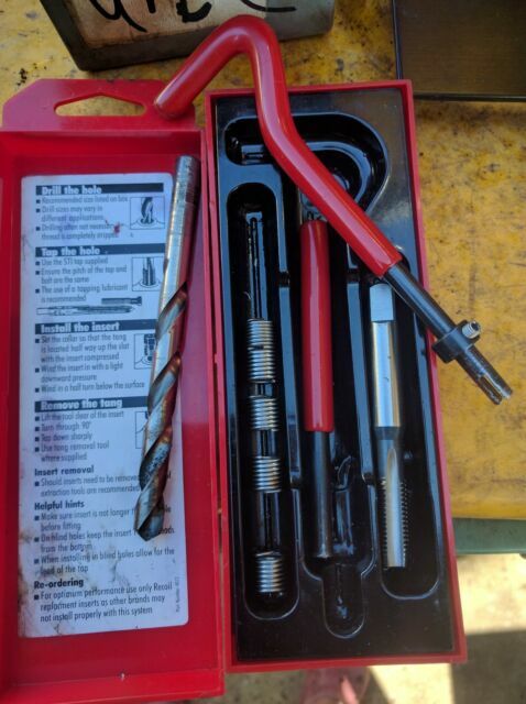 M8 X 1.25 Recoil Thread Repair Kit HSS Tap Drill Stanley Handle 4 ...