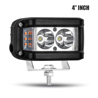 2X 45W 4INCH Cube LED Work Light Pods Triple Side Shooter Combo Beam ...